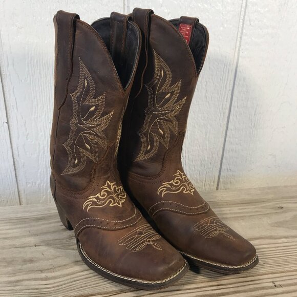 Pecos Bill | Shoes | Pecos Bill Brogue Saddle Vamp Womens Brown Leather ...